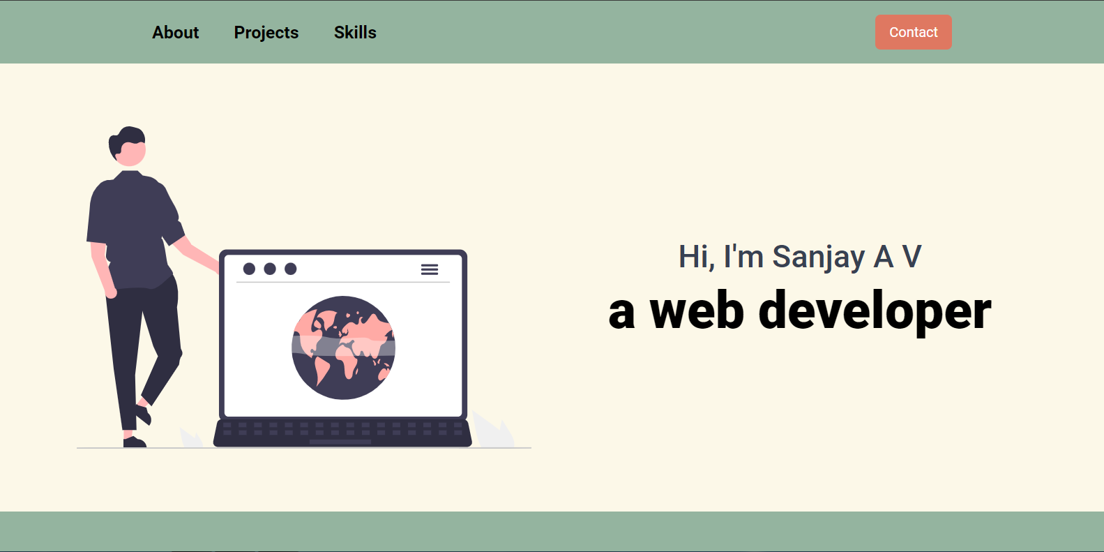 Sanjay A V's Portfolio Website